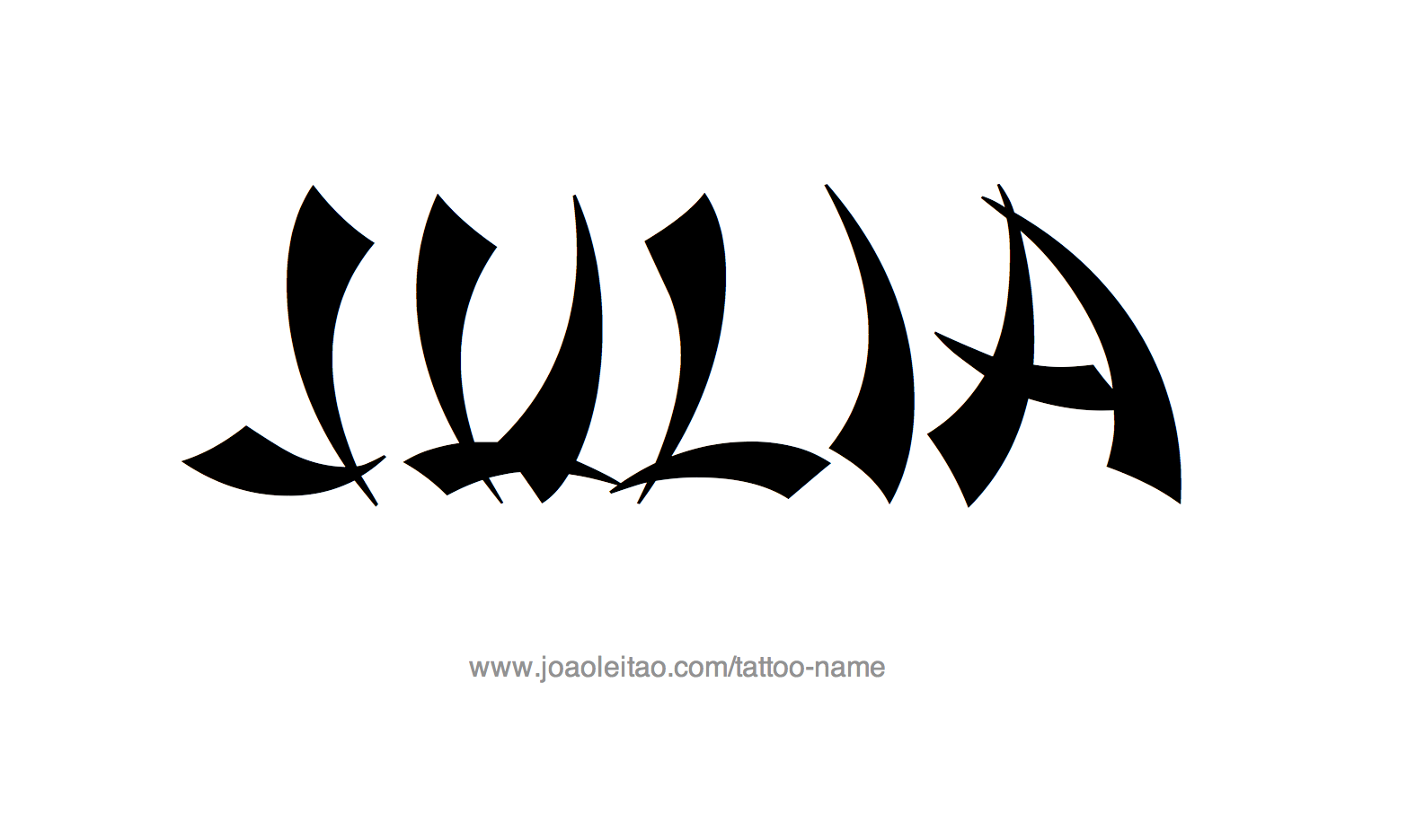 Julia Name Tattoo Designs